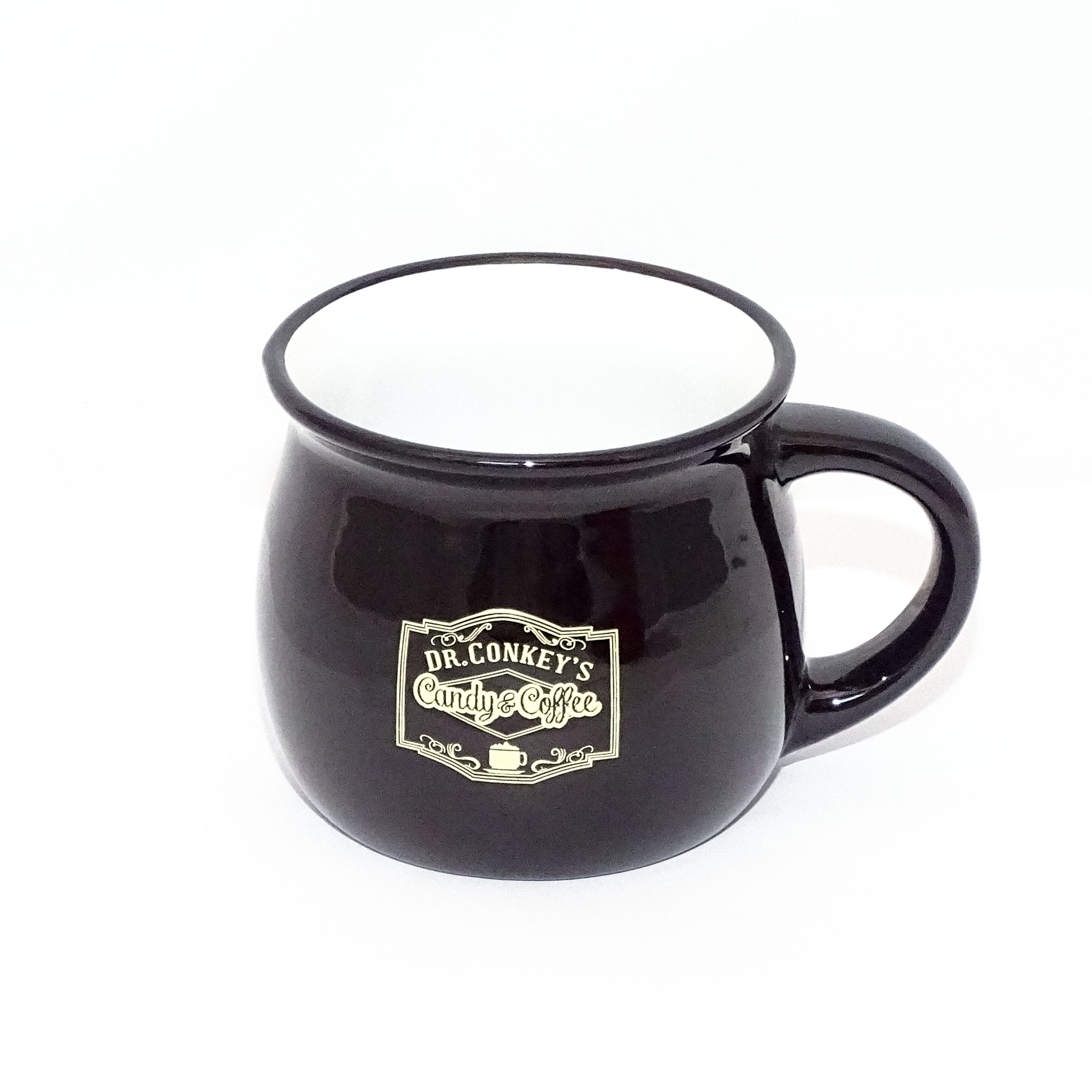 Dr Conkey's Wide Top Black Ceramic Coffee Mug – Dr. Conkey's Candy & Coffee